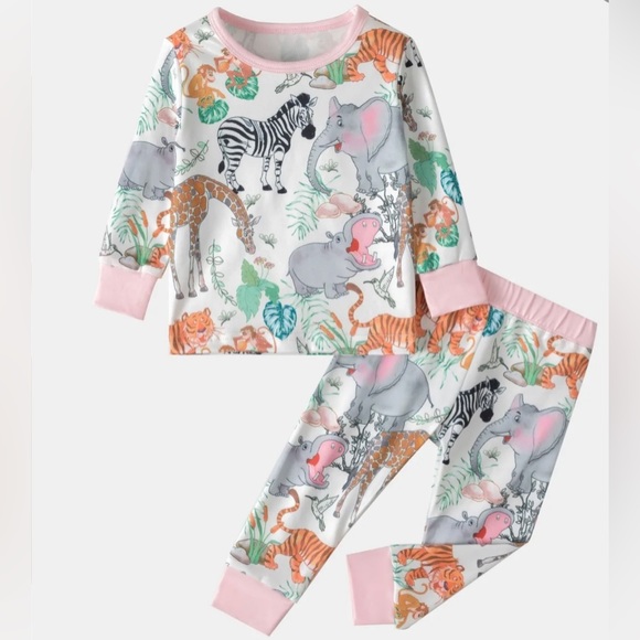 Mio | Pajamas | Nwt African Animal Safari Pajamas 2 Piece | Poshmark